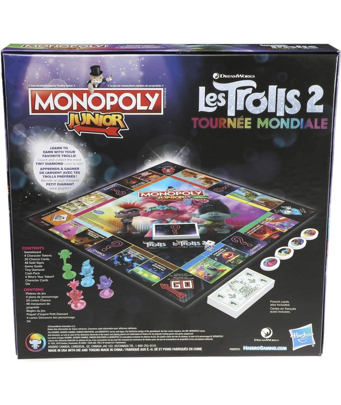 Juego De Mesa Monopoly Junior Trolls